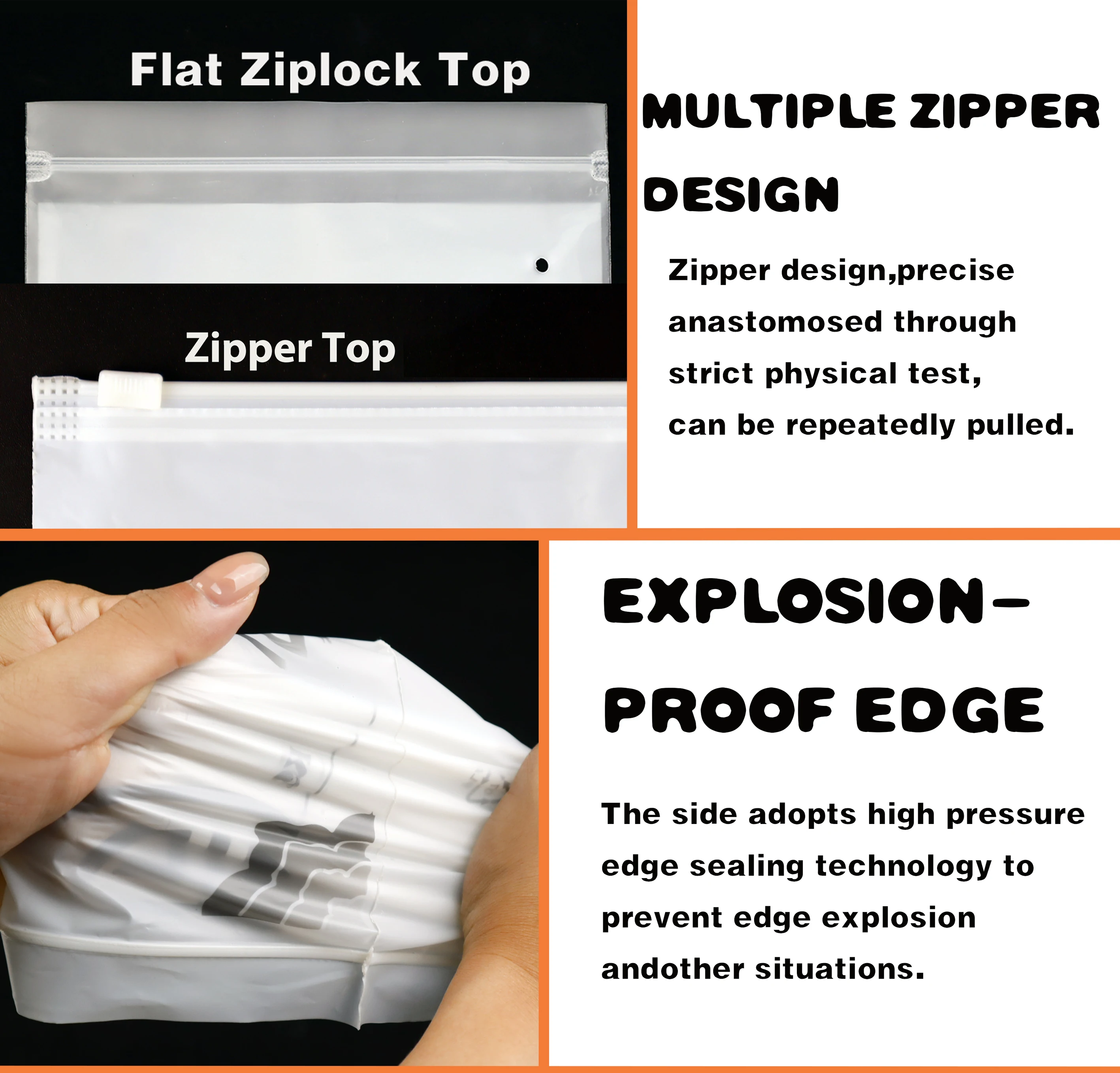 Custom logo Printing Matte Apparel Zipper Shipping Bag Biodegradable ...