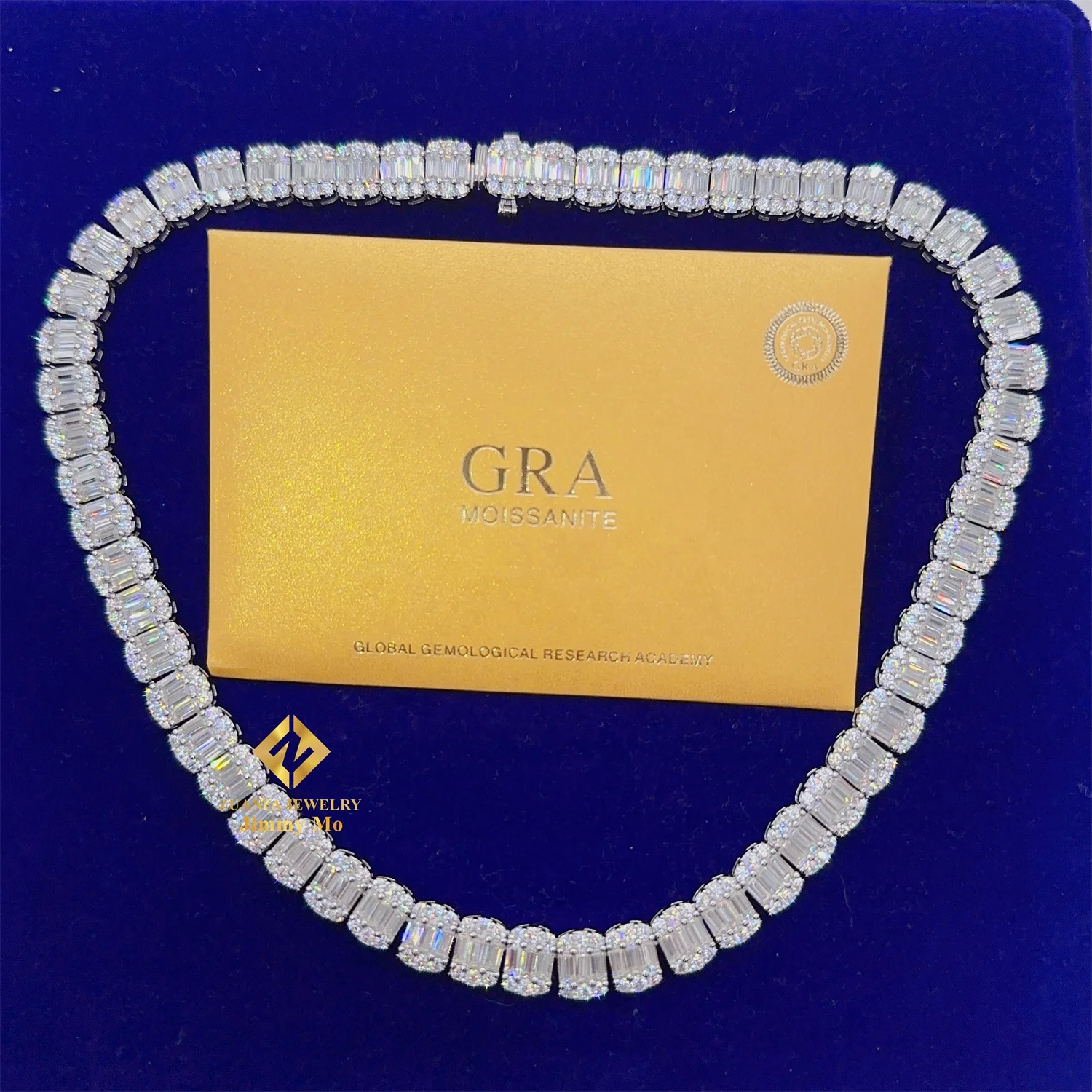 Iced Out Hip Hop Cuban Link Chains Custom Jewelry Real 925 Sterling ...