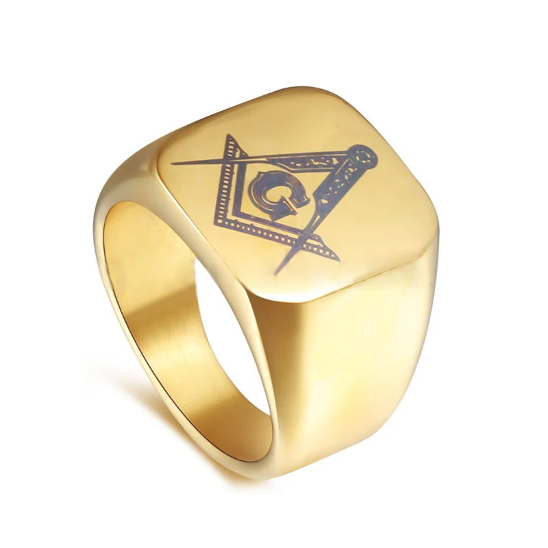 Wholesale Personalized Engraved Solid Gold Men Signet Ring