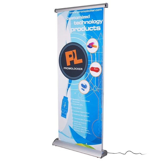 Aluminum Electric Scrolling Display Roll Pop Up Stand Banner - Buy Roll ...