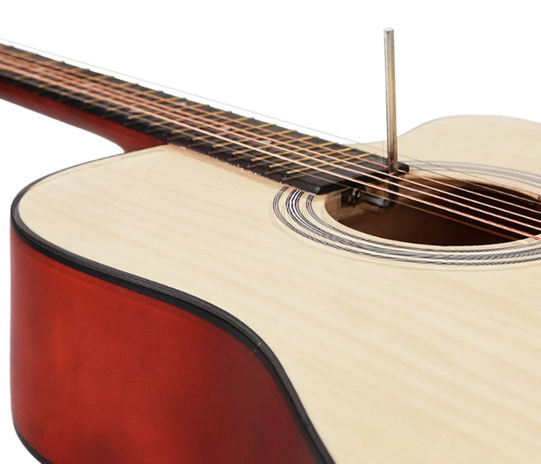 Cheap 40 Inch Acoustic Guitar With Colored Shells Binding For Beginner ...