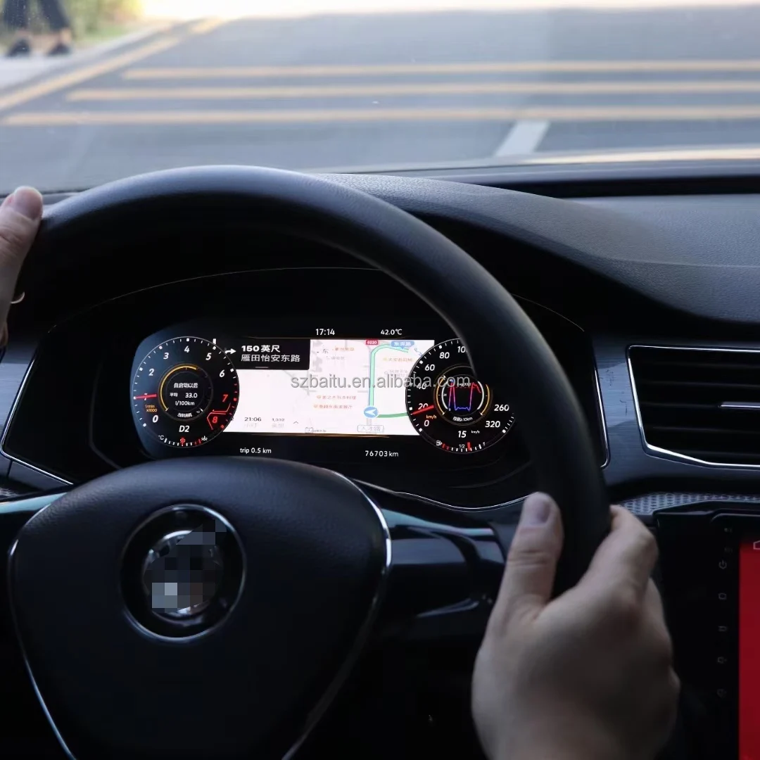 12.3'' LCD Digital Dashboard Cluster for VW Scirocco, Jetta, Golf 6/7 ...