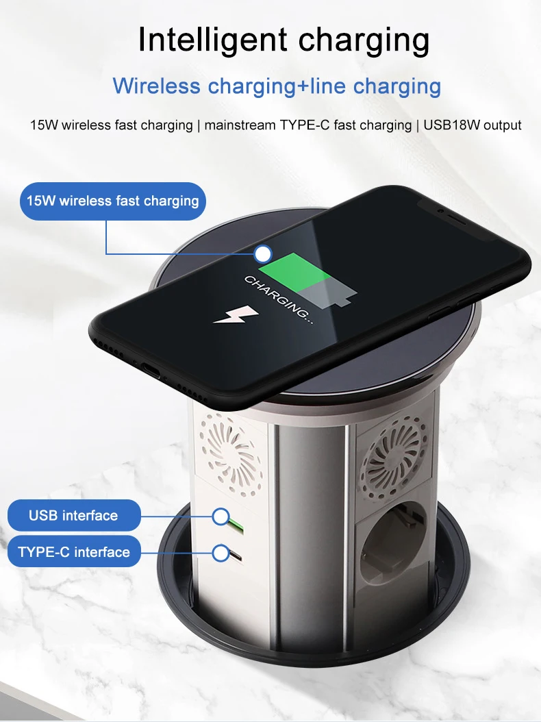 Bnt Desk Socket Smart Pop Up Outlet Socket Eu Standard Waterproof Style ...