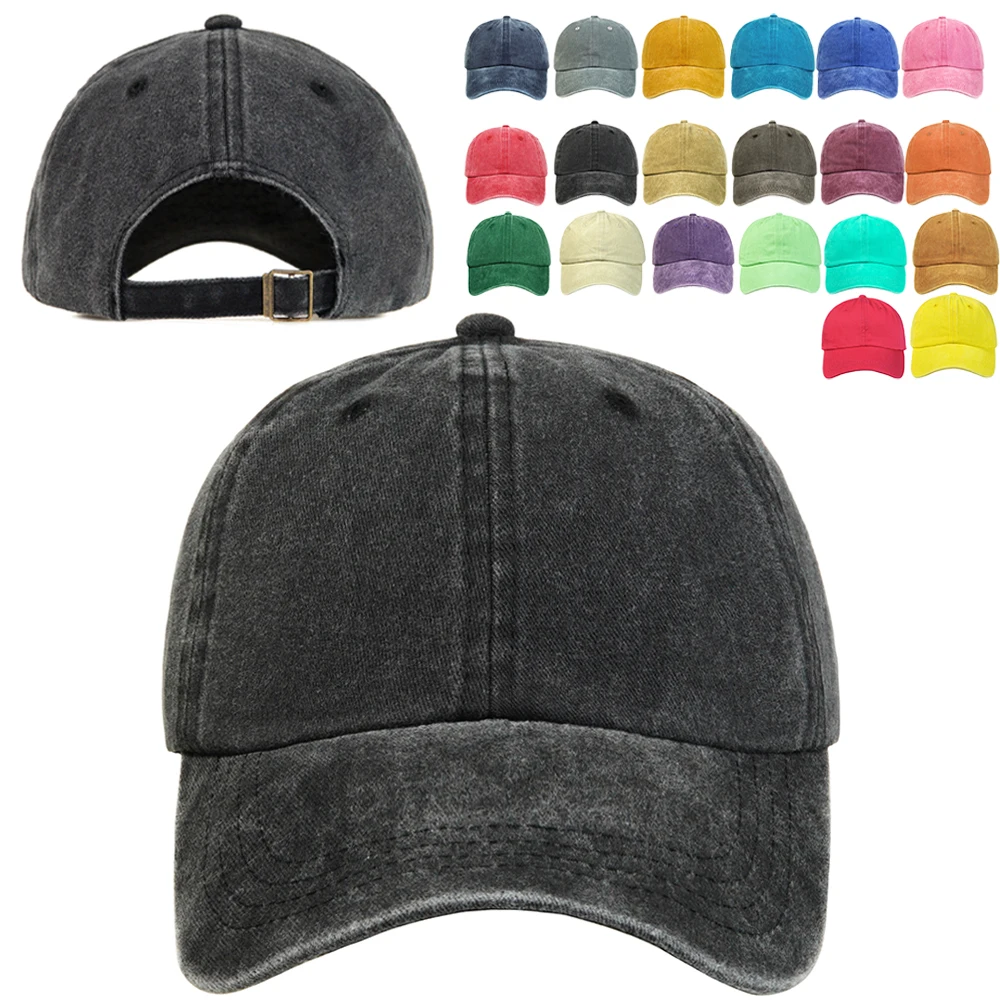 Wholesale Blank Washed Unstructured Low Profile Dad Hat Custom Logo 100 ...