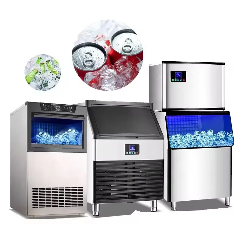 Commercial Kitchen Equipment Ice Cube Maker Machine Big Cube Ice Making ...