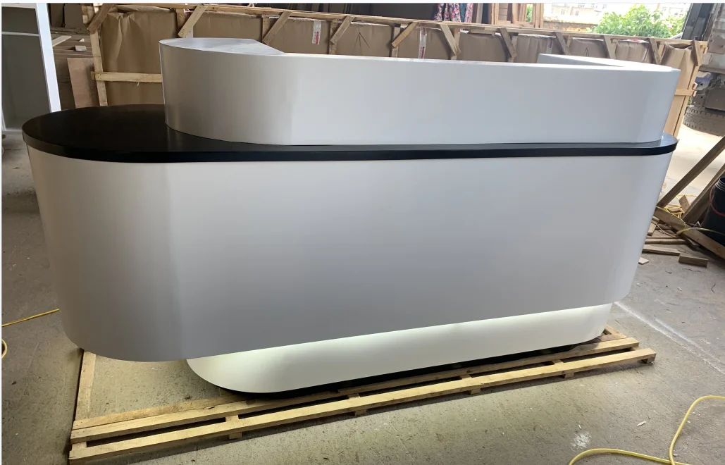 Cheap Reception Desk for Beauty Salon - White & Adjustable
