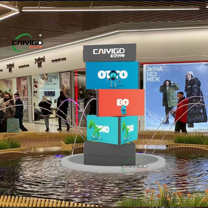 360 Degree Indoor Curved Module Panel Mechanical Advertising Display ...