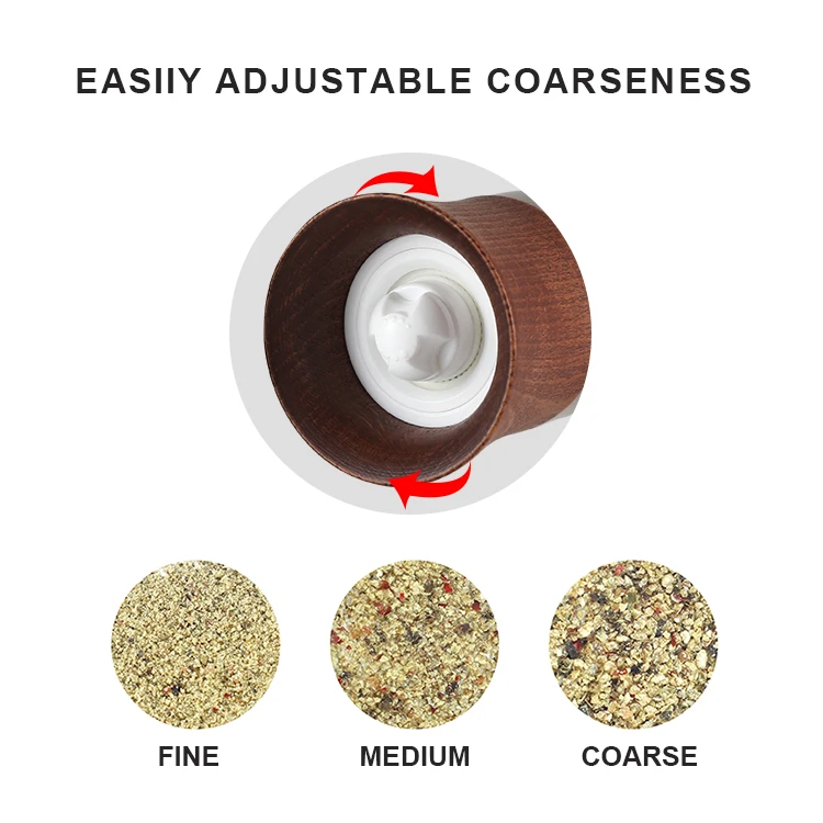Beech Wooden Bbq Manual Adjustable Stainless Steel Beech Wooden Spice ...