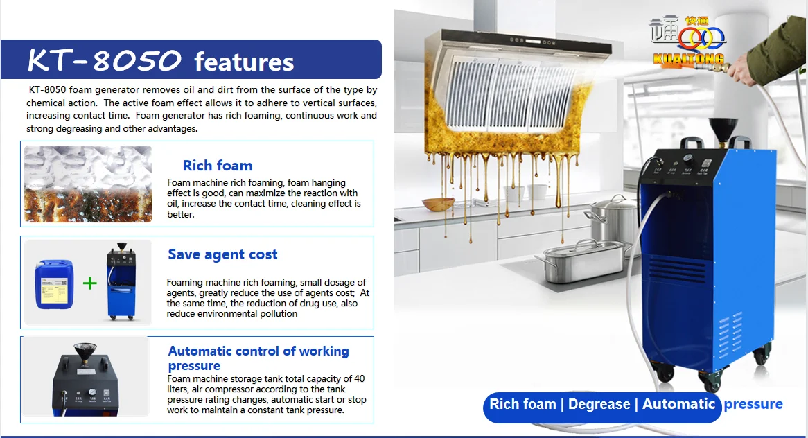 Kitchen Cleaning Machine Foam Generation Strong Degreasing Power for ...