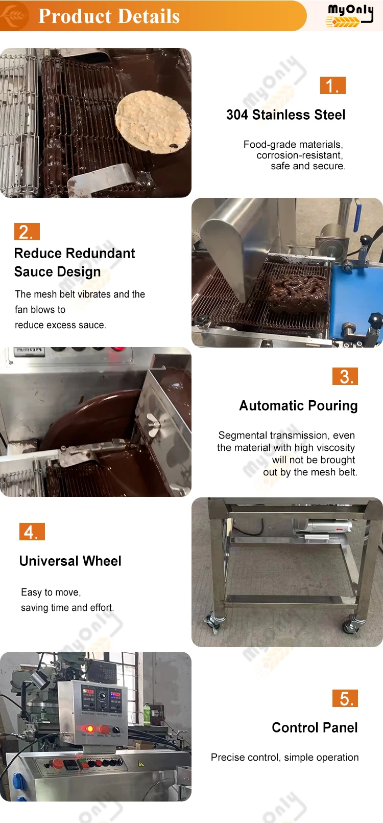 MY Wafer Stick Chocolate Coating Conveyor Cooling Tunnel Chocolate ...