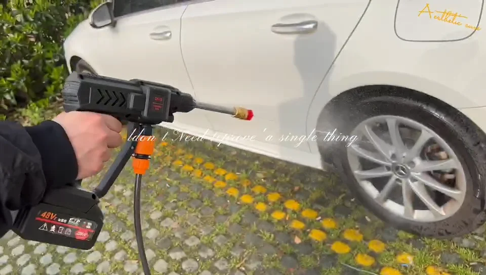 Car Washing Machine Water Spray Gun Car Wash Wireless Lithium Battery ...