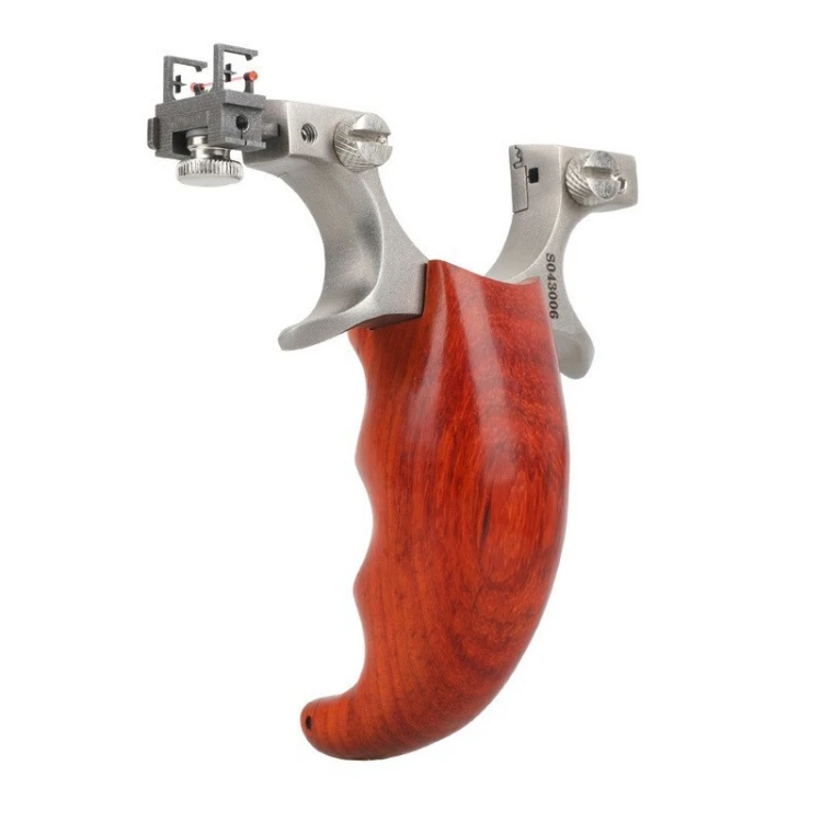 Stainless Steel Bow Head +solid Wood Handle Slingshot Hunting Outdoor ...
