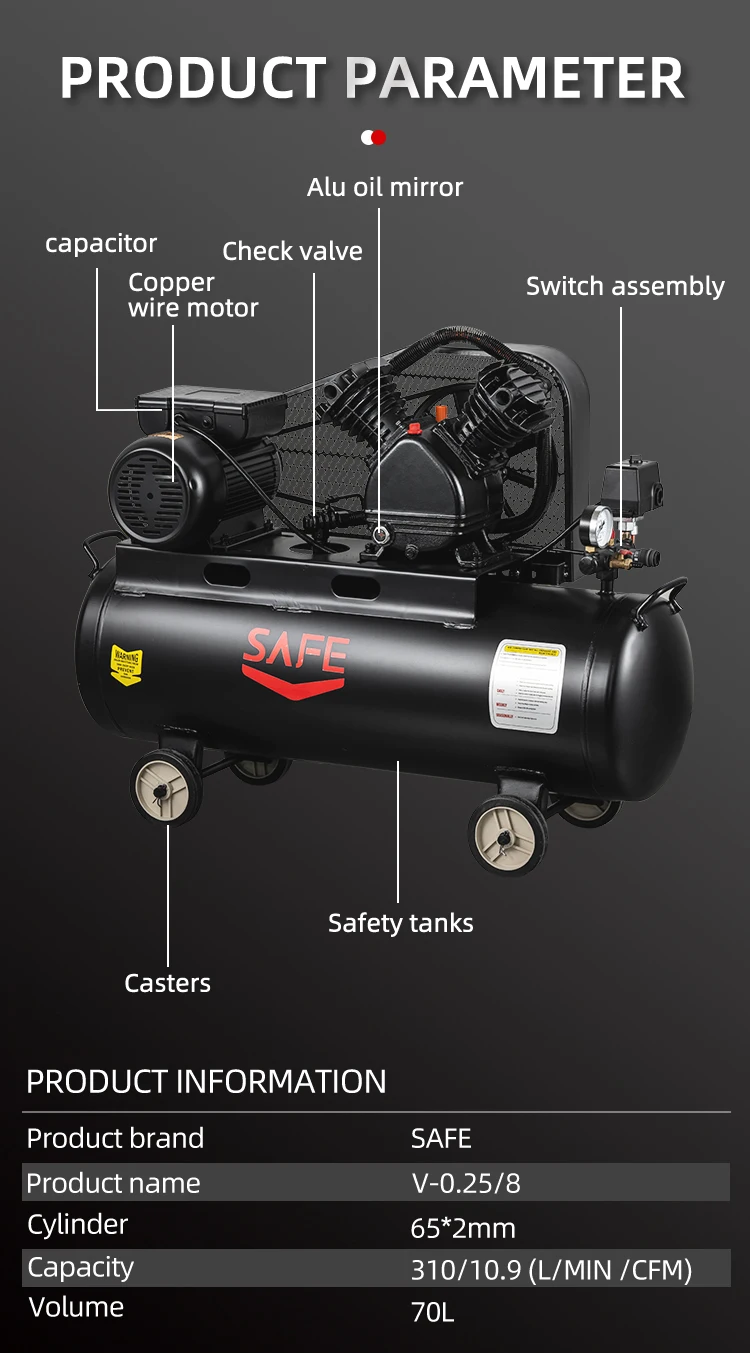 4hp Electric And Petrol Air Compressor 300 Liter Capacity Used Servo ...