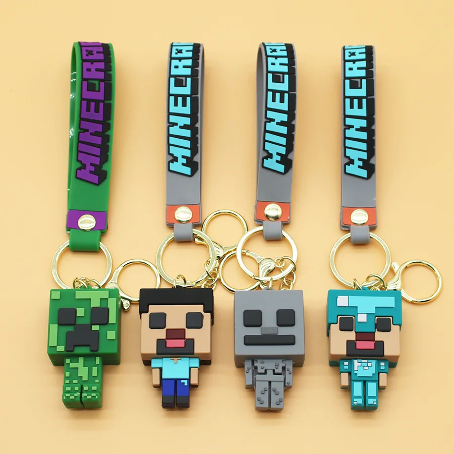 3d Pvc Rubber Anime Character Cartoon Figure Key Chain Keyring ...