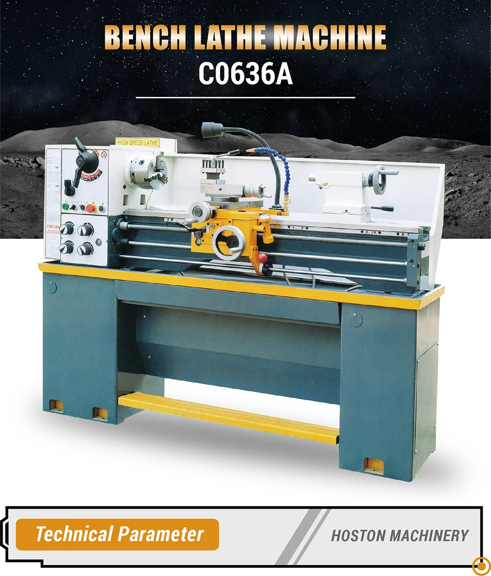 Chinese Factory Hoston Lathe C0636a Machine Bench Lathe High Quality ...