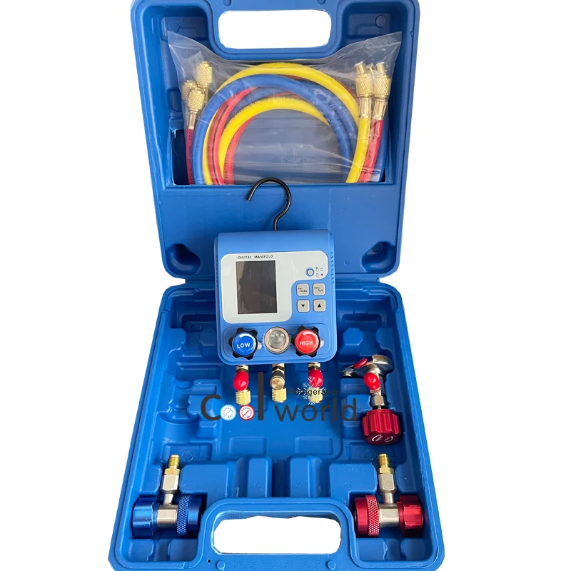 Coolworld Refrigerant Digital Manifold Gauge Kit,Dual Pressure Testing ...