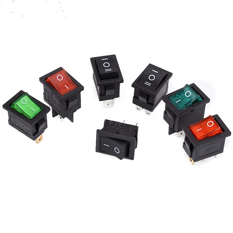 Rocker Switch Red Boat Shape Switch 3PIN on off on 2pin on off Rocker ...