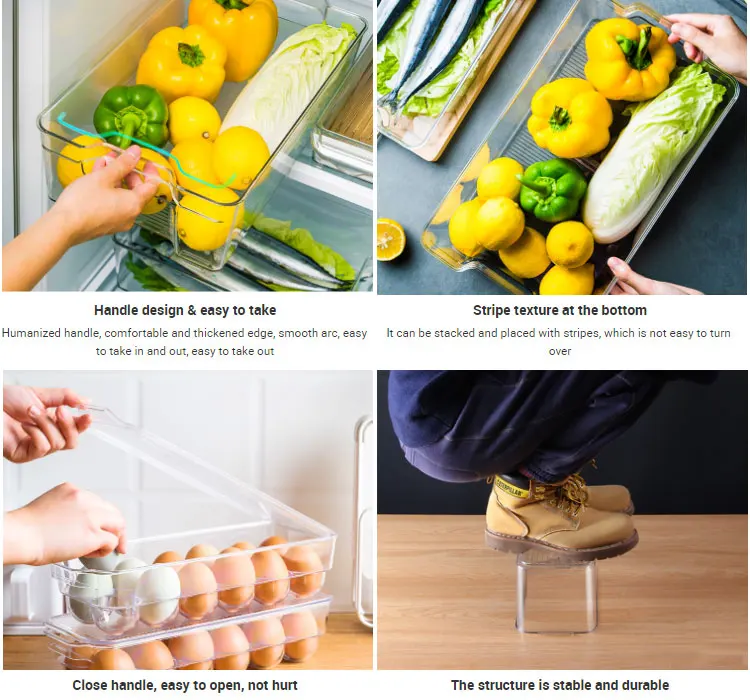 Citylife Acrylic Refrigerator Ref Organizer Containers Storage Set With ...