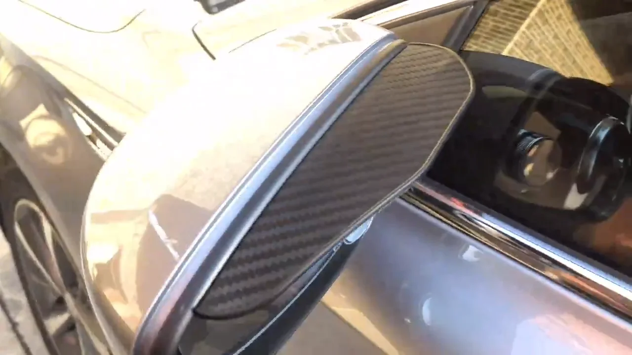 Car Rearview Mirror Rain Eyebrow Carbon Fiber Sun Visor Shade Cover ...