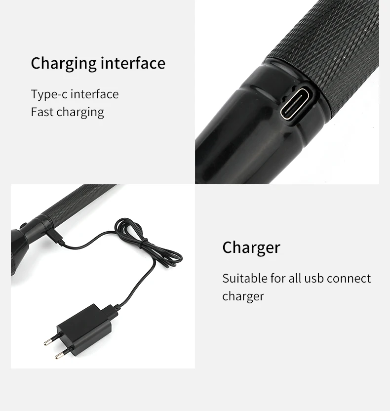 USB Rechargeable Torch Outdoor Powerful Led Flashlight Super Bright ...