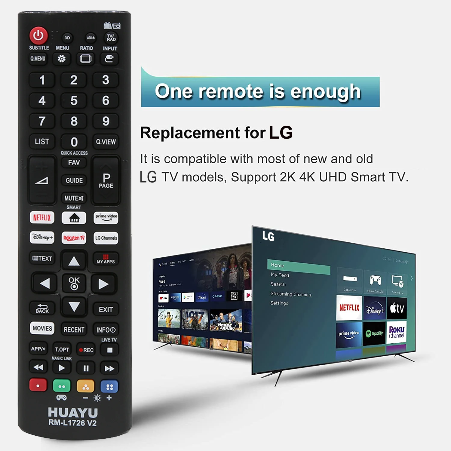 Universal Akb75095308 Infrared Tv Remote Control For Lg Akb75375604 ...