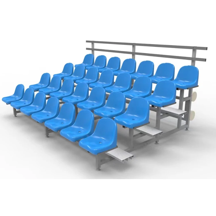4 Tier Portable Football Stadium Seats - Mobile Bleacher for 28 Fans ...
