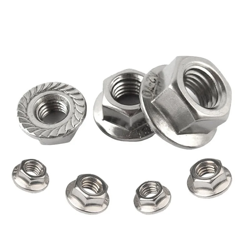 DIN 6923 Stainless /Carbon Steel M5 M6 M16 Hexagonal Hex Flange Nut ...