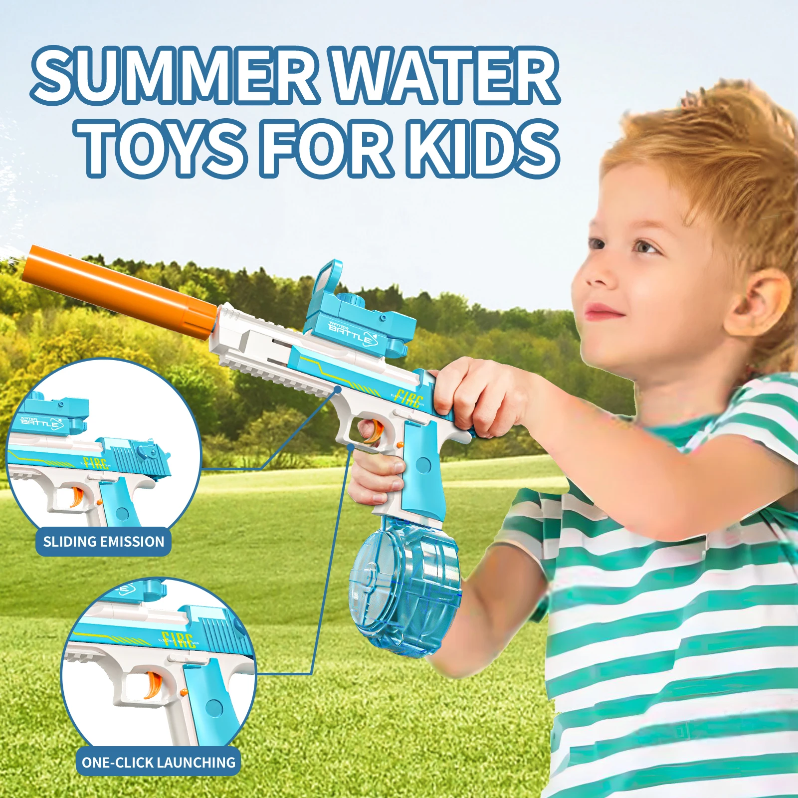 New Dessert Eagle Cheap Water Gun Toys Electric Water Gun Pistol for Kids