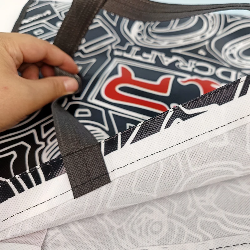 Customized Reusable Fabric Nonwoven Grocery Shopping Bags Gold Gift ...