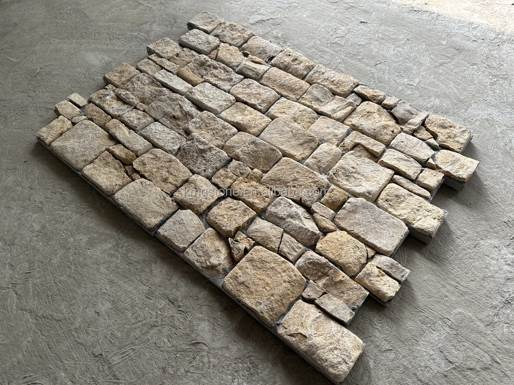 Beige Slate Wall Stone Panels - Durable & Stylish Cladding