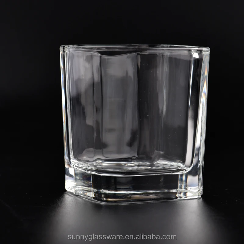 Transparent Square Shape Glass Candle Jars For Wholesale - Buy Square ...