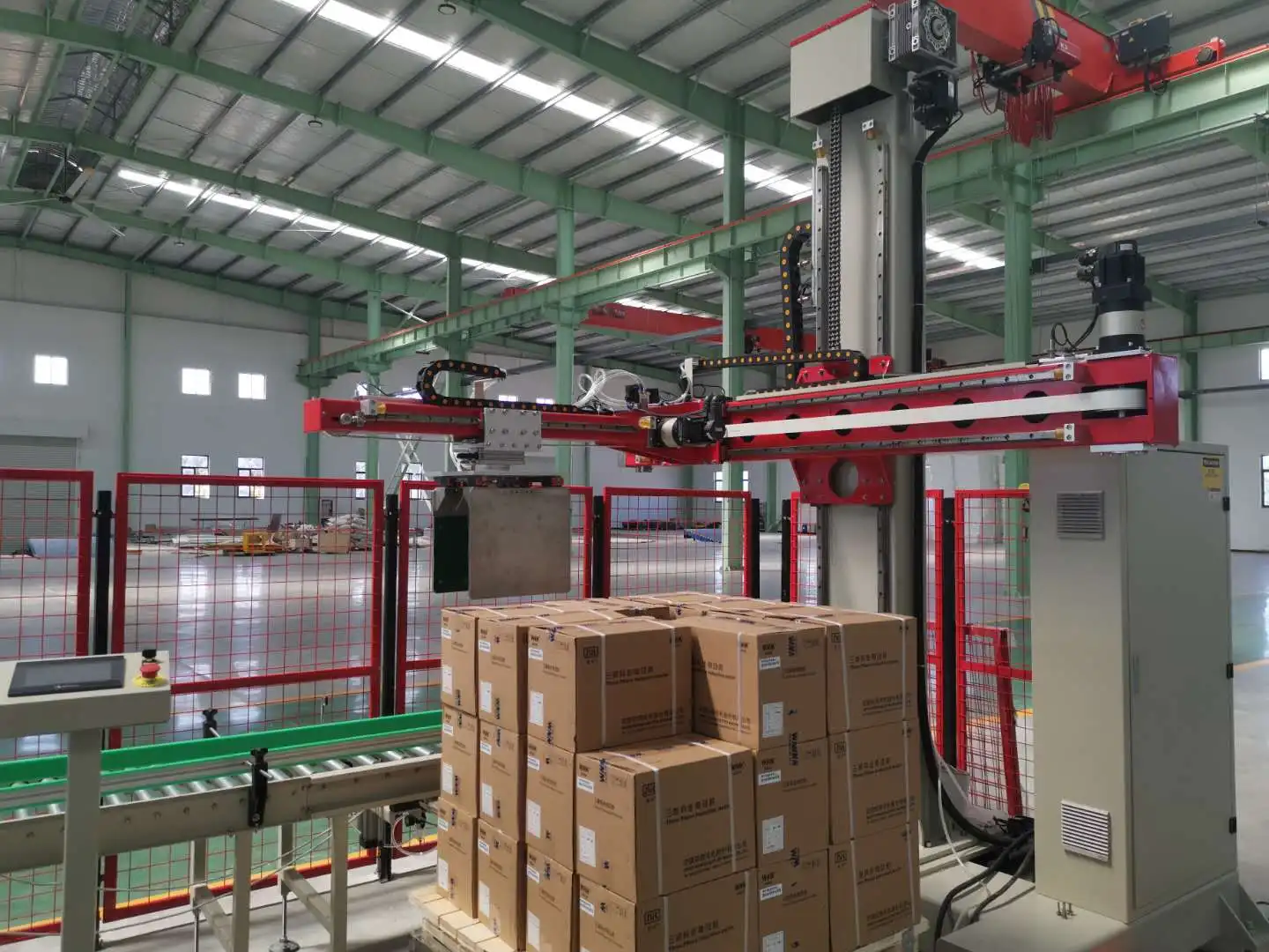 Single Column Carton Palletizer,Stacking Carton On Pallet Machine,Intelligent Servo Single ...