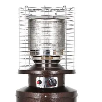 Modern Black Outdoor Area Gas Flame Heater - 5000-13000W