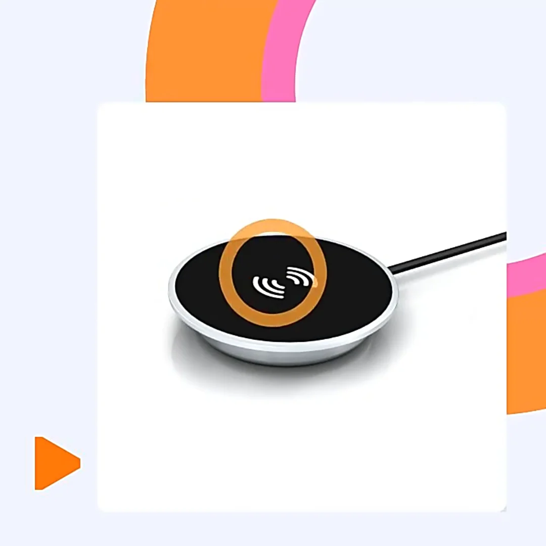 Portable Mirror Surface Mobile Phone Wireless Charger Crystal Round ...