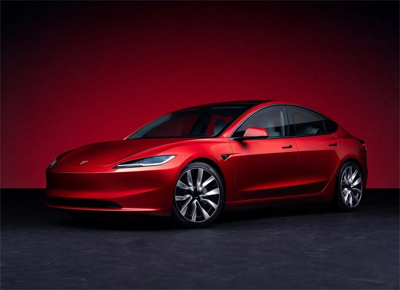 2023 Tes-La New Energy Vehicles 675km EV Car Four Doors and Five Seats ...