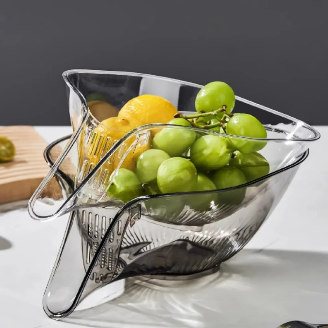 Drainage Basket For Fruit Vegetable Strainer Basket Transparently Fruit ...