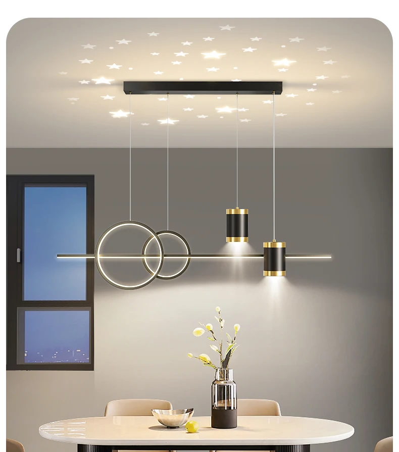 Dining Roompendant Lights Long Bar Dining Table Lamps Modern Minimalist ...