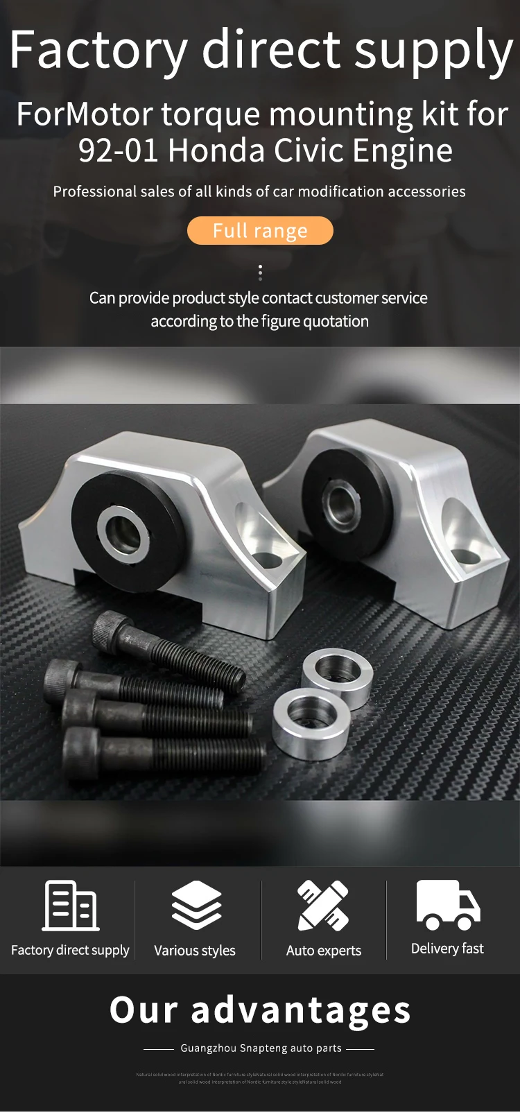 Hot Sale Engine Motor Torque Mount Kit B-series/d-series For 92-01 ...