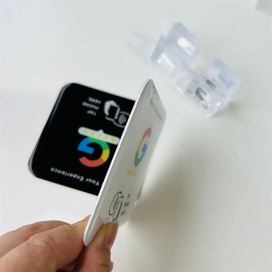 90x90mm Google Review Epoxy/PVC Sticker NFC 213 215 216 Window Label ...
