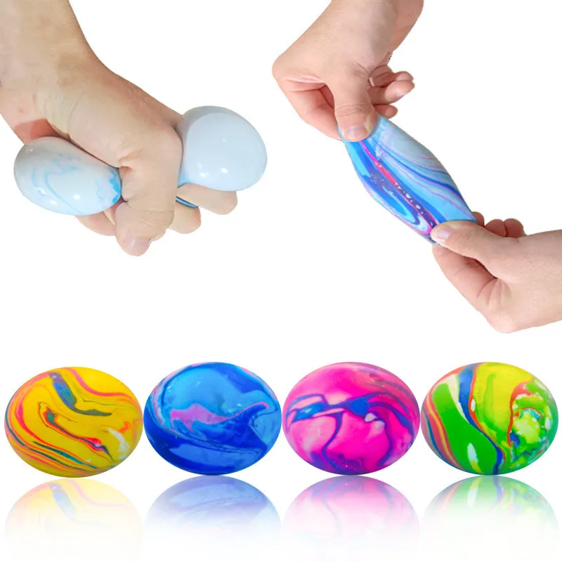 2022 Rainbowcolor Squishies Ball 3d Silicones Anti Stress Decompression ...