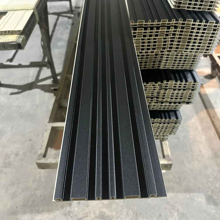 SONSILL Wood alternative panels WPC fluted wall panel 3D PVC wall panel ...