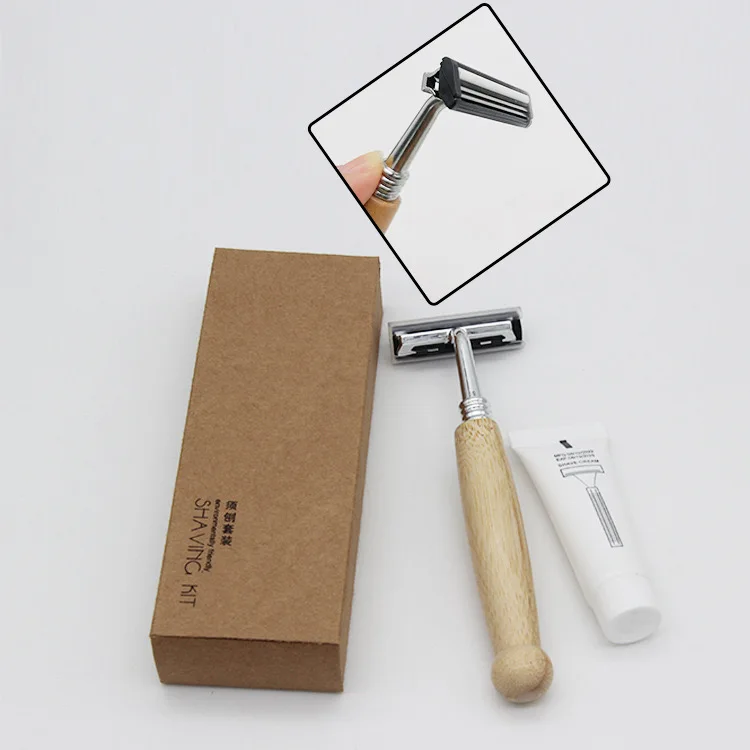 Eco Friendly Bamboo razor Biodegradable Hotel Disposable 2 Blade ...