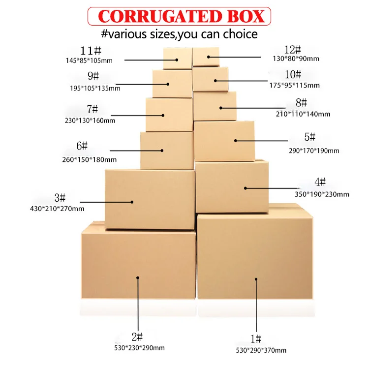 Wholesale Customized Logo Corrugated Cardboard Packaging Shipping Carton Boxes E-Commerce Box ...