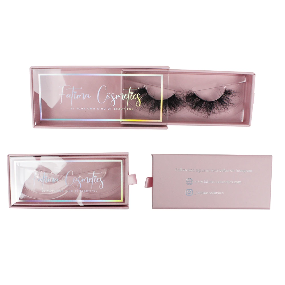 B01a Customized Free Design Pvc Pink Eyelash Box Packaging Eyelash ...