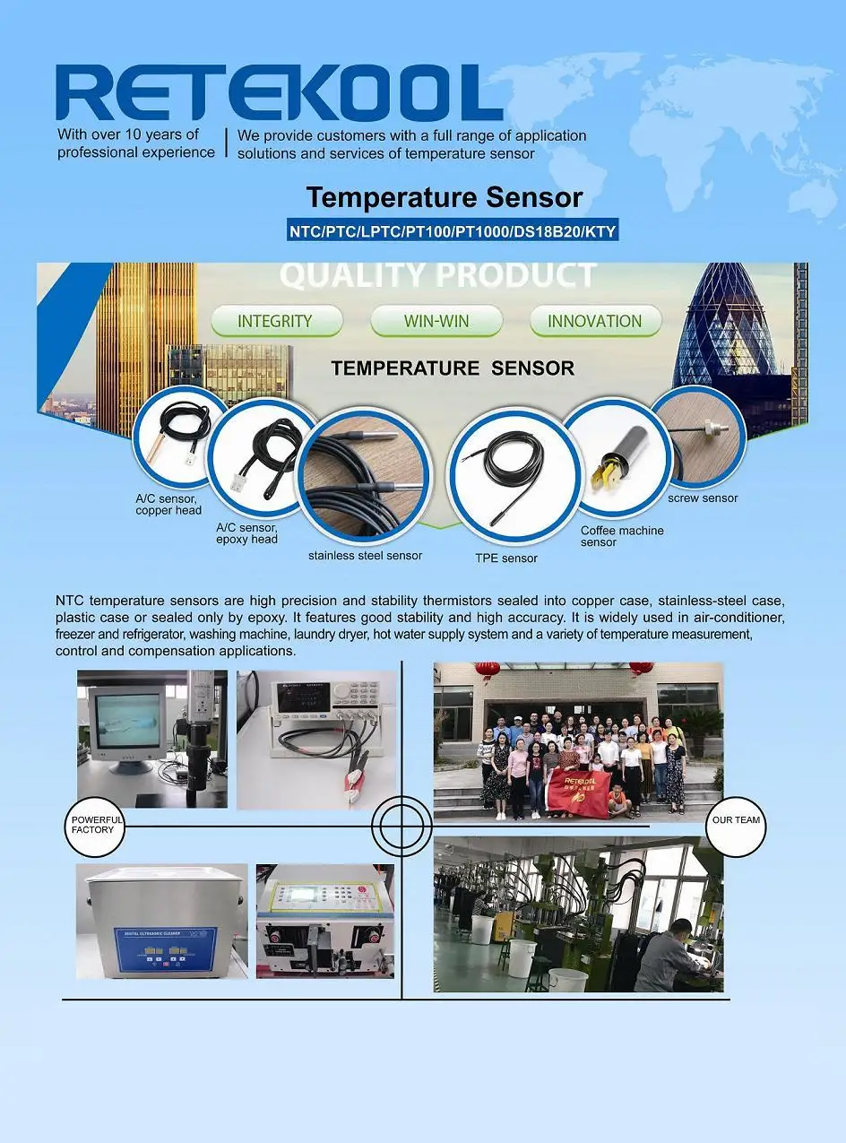 NTC Series Temperature Sensor Probe for Home Car Air Conditioner ...