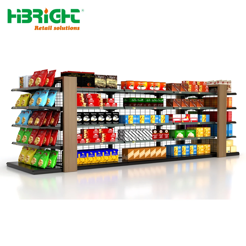 Luxury Metallic Shop Store Display Stand Rack Supermarket Grocery ...