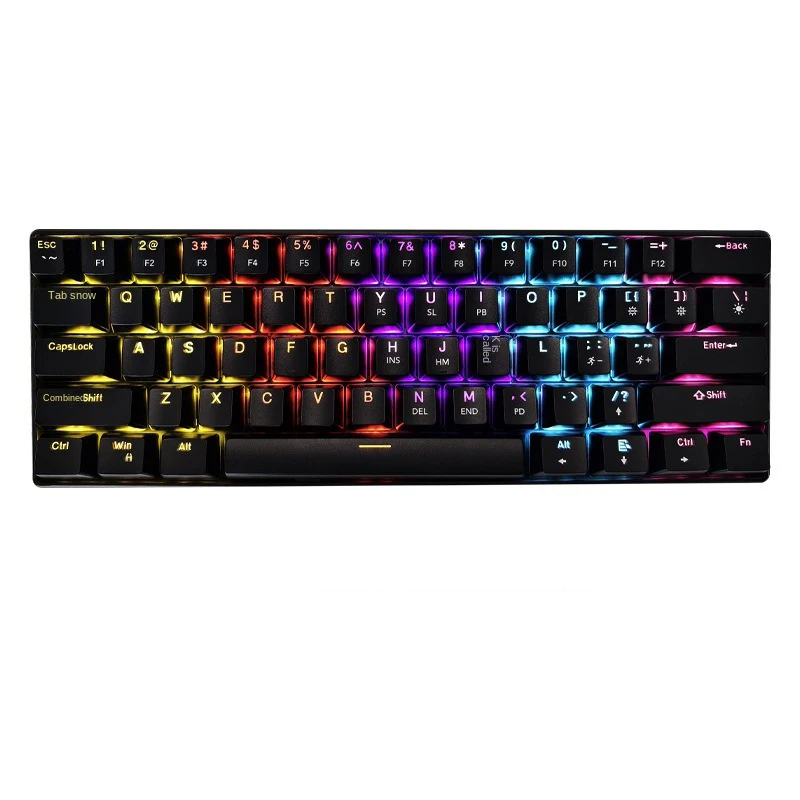 Weiyu 61-key gaming mechanical keyboard 21-key non-rushing true ...