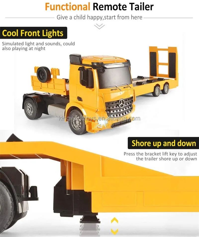 Hot Sale 2024 Remote Control Truck Detachable Flatbed Semi-trailer ...