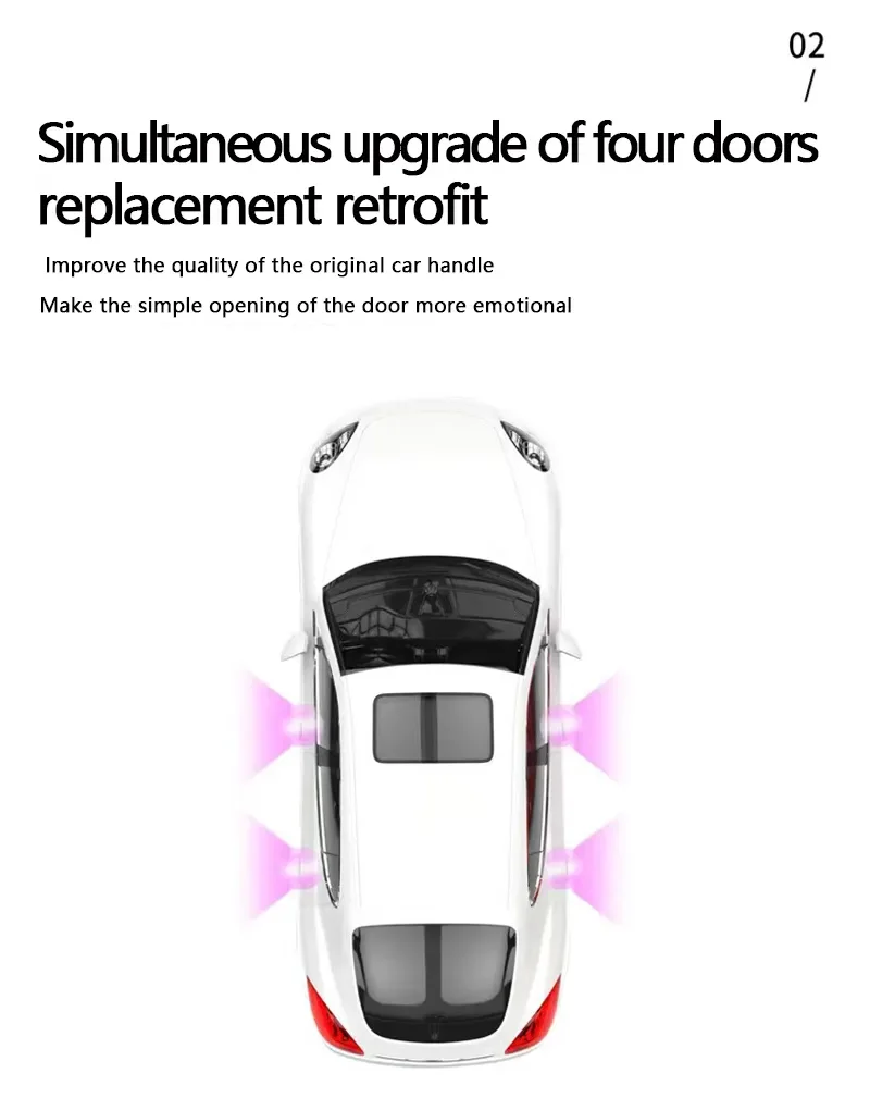 2023 Smart Electric Outside Handle With Led Light Automatic Door Handle ...