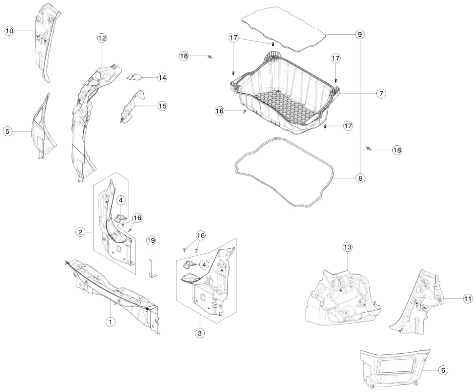 BAINEL Rear Panel for TESLA Model Y 2019-2024 - OE 1487742